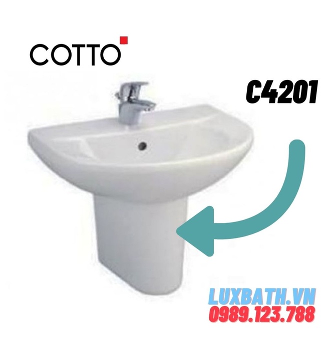 Chân chậu ngắn COTTO C4201 Chính hãng, giá rẻ tại Hà Nội